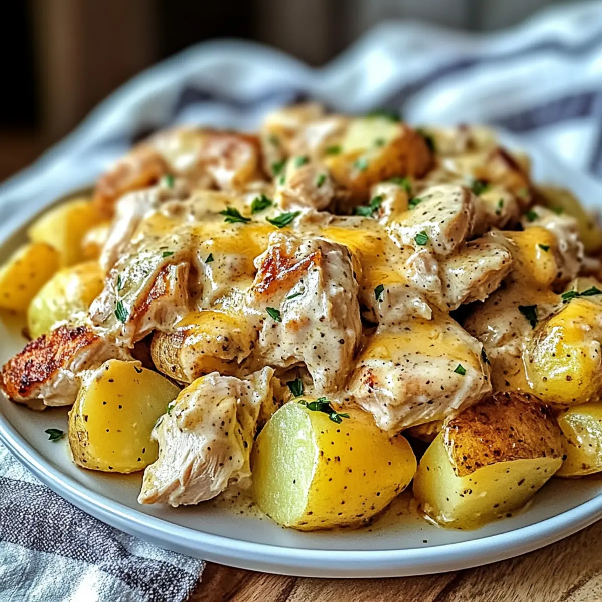Ultimate Comforting Slow Cooker Cheesy Ranch Chicken & Potatoes